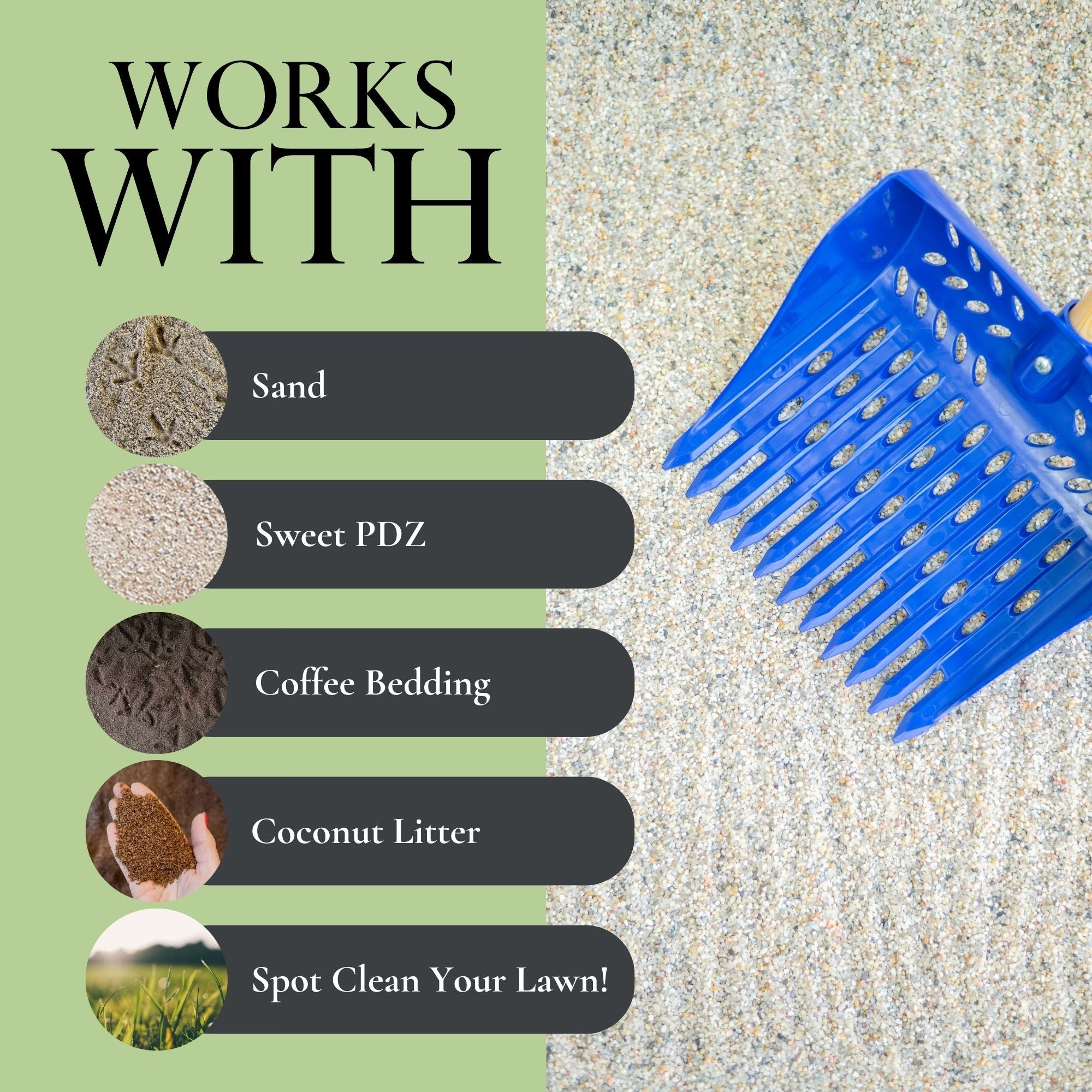 The Coop Scoop® | 2-in-1 Chicken Poop Scoop & Rake | Sand Sifting Shov ...