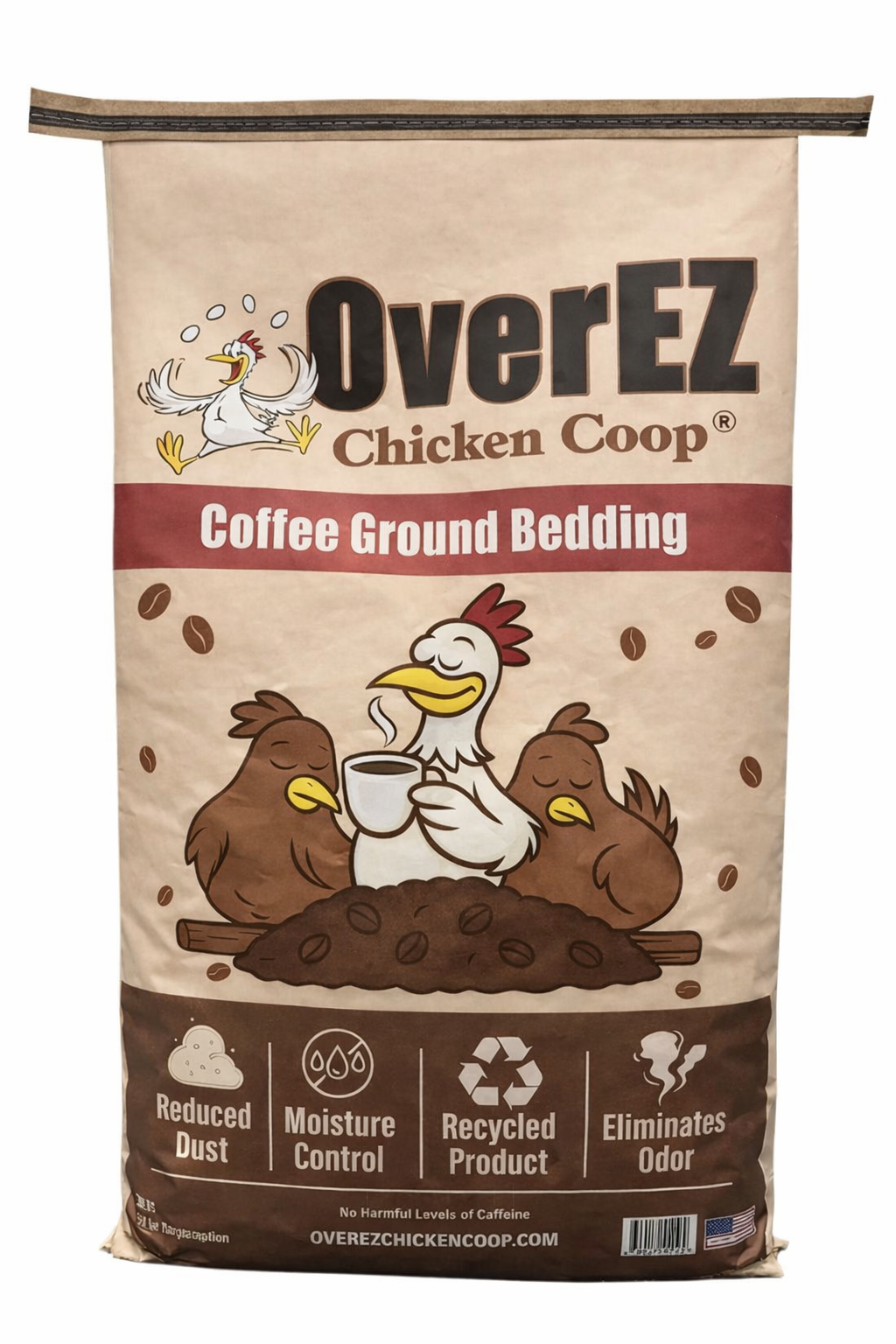 Coffee Ground Chicken Bedding | OverEZ Chicken Coop