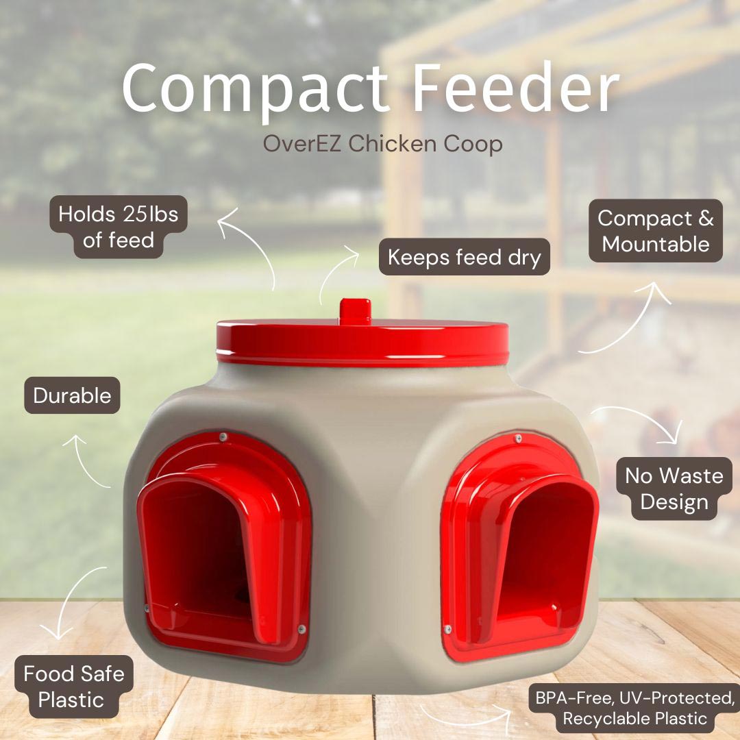 Compact Chicken Feeder | OverEZ Chicken Coop